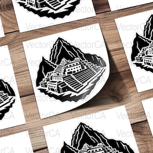 Machu Picchu SVG, Digital Vector Image, Peru Landmark Drawing, Instant ...