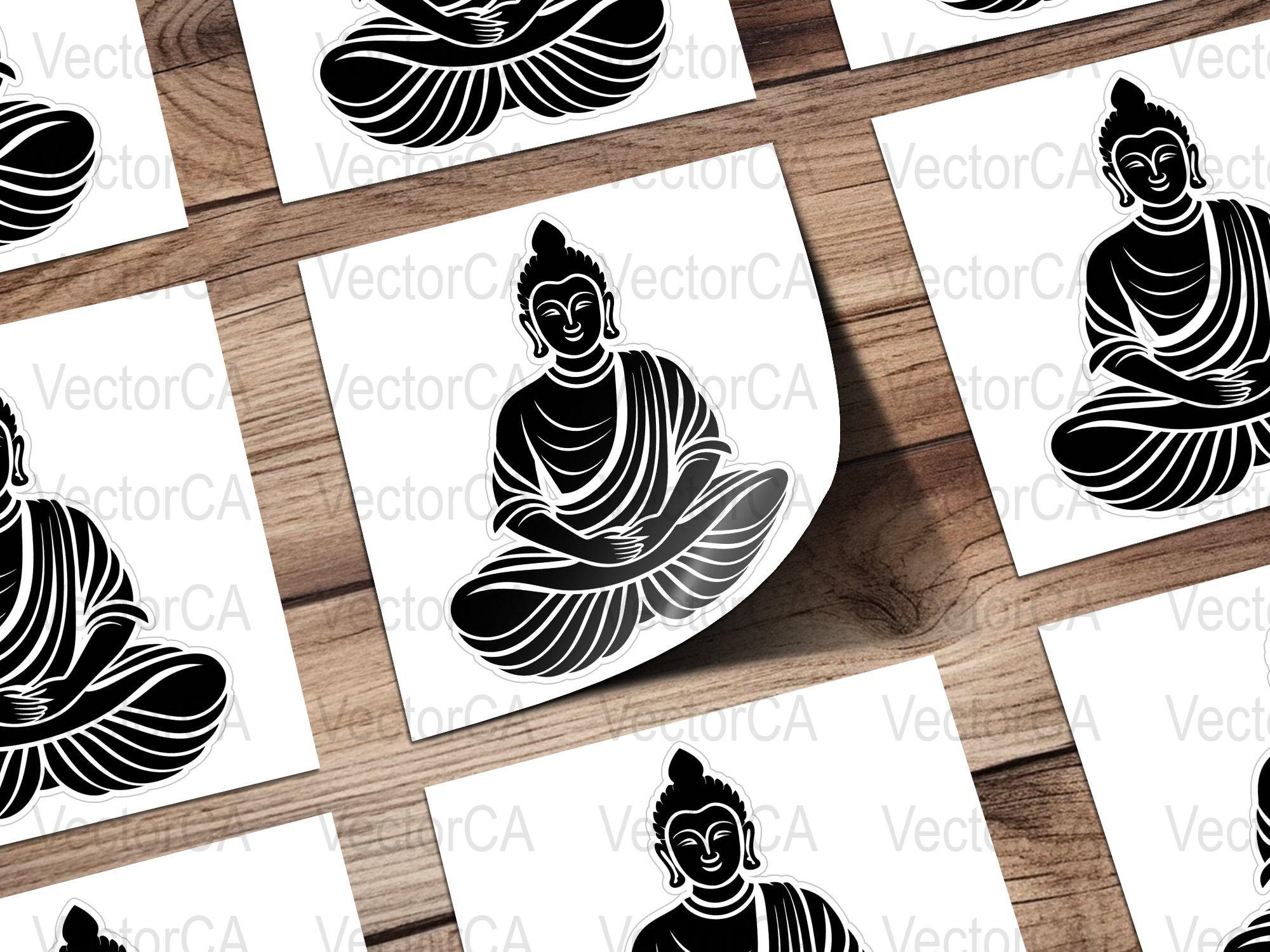 Digital Lord Buddha SVG, Instant Download, Buddha Graphics for DIY ...