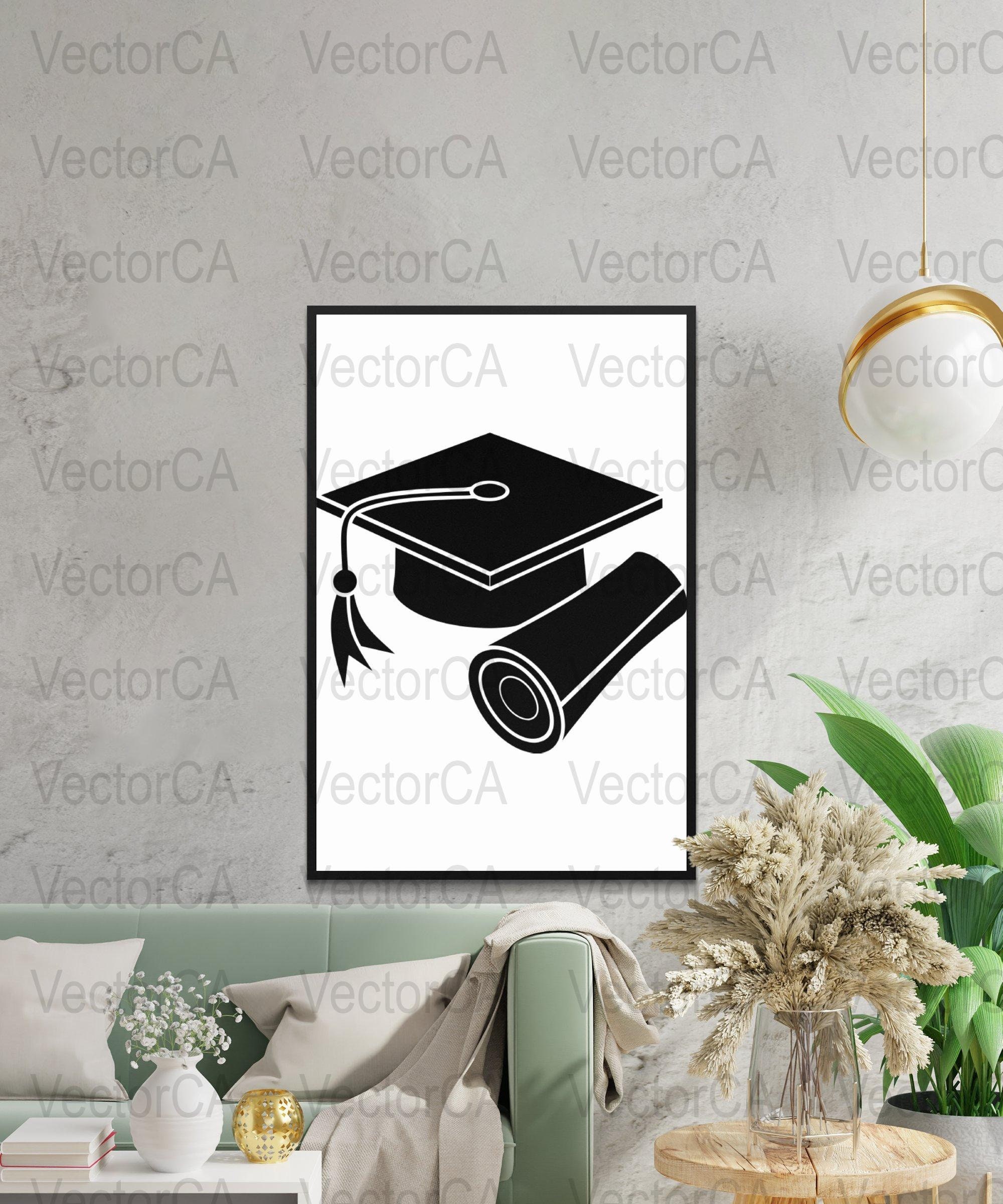 Graduation Diploma Svg Hat And Cap Svg Convocation Svg Digital Download