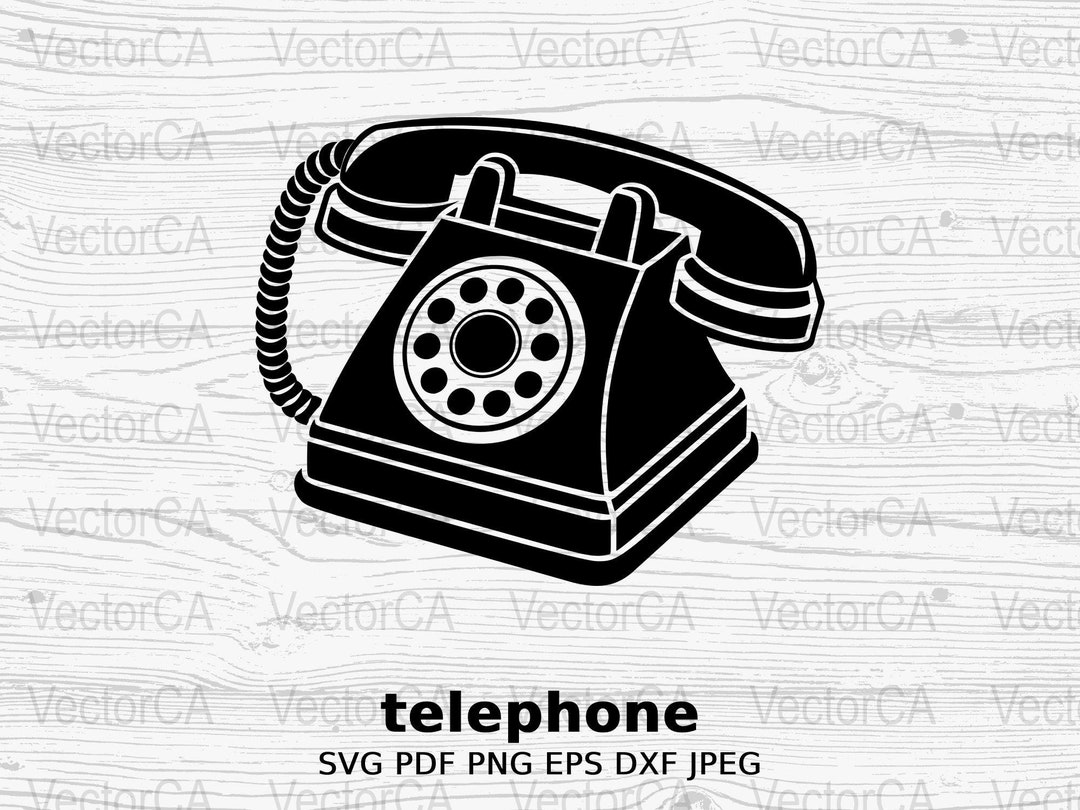 Vintage Telephone SVG PNG, Retro Phone Clipart, Telecommunication ...