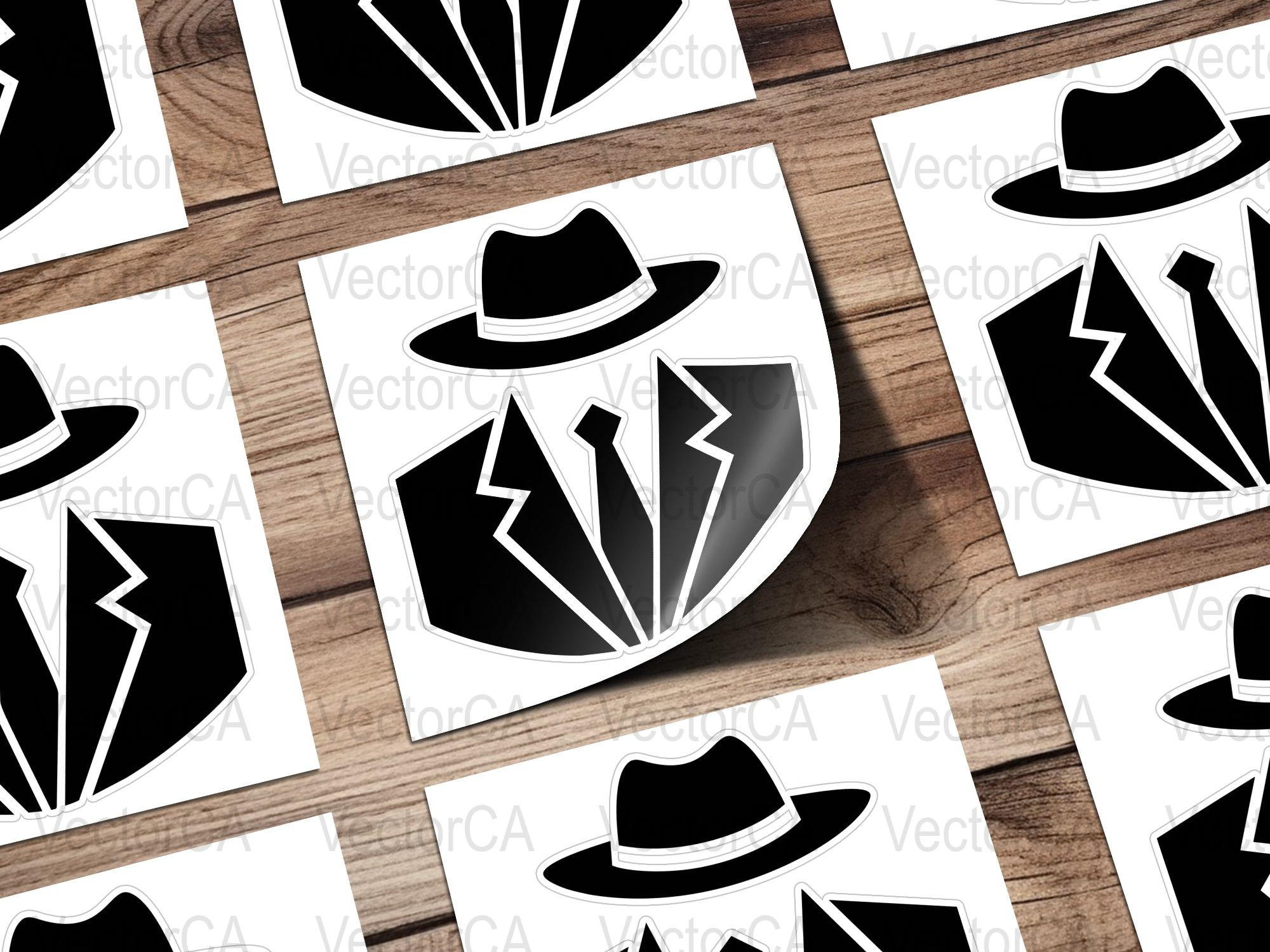 Digital Download Gangster Hat, Suit, and Tie SVG Image, Professional ...