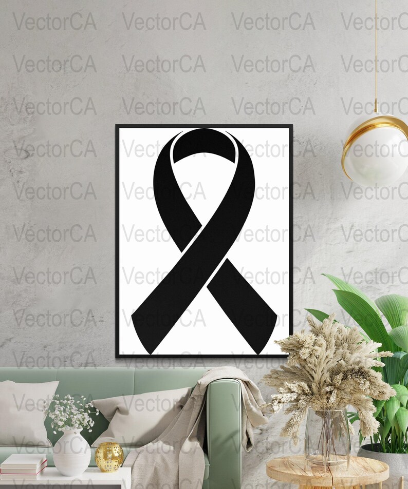 Cancer Ribbon SVG Stencil, Cricut Compatible, Digital Instant Download ...