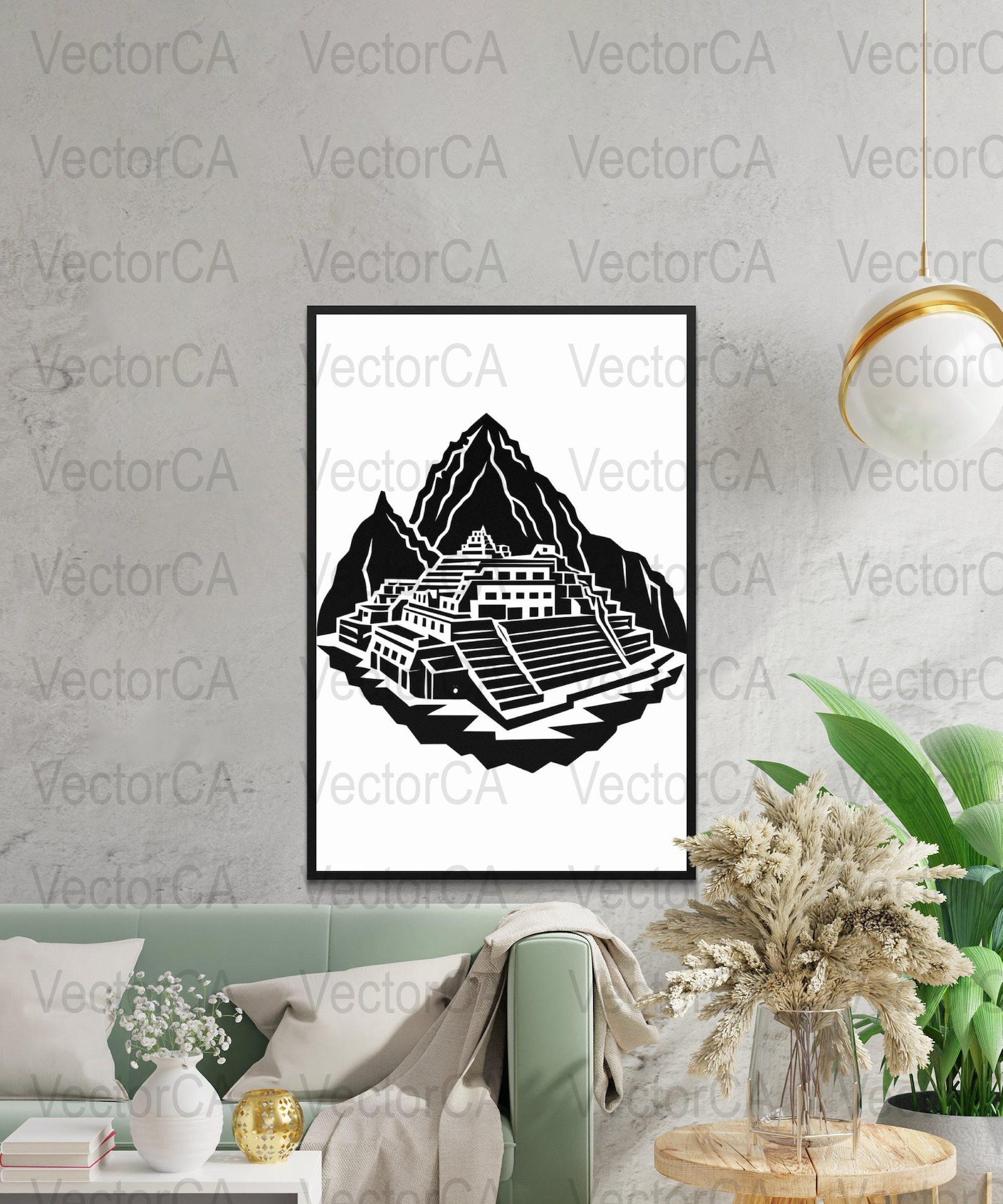 Machu Picchu SVG, Digital Vector Image, Peru Landmark Drawing, Instant ...