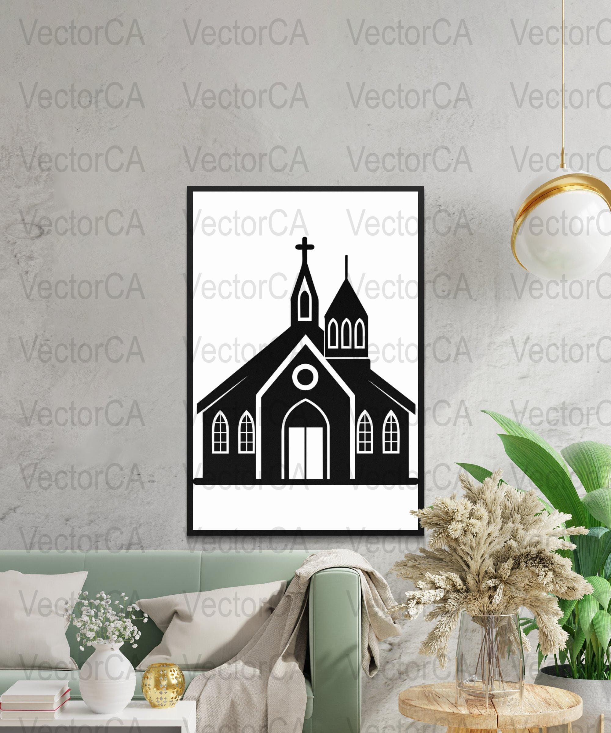 Digital Church SVG, Religious Icon, Faith Inspired Christian Graphic ...