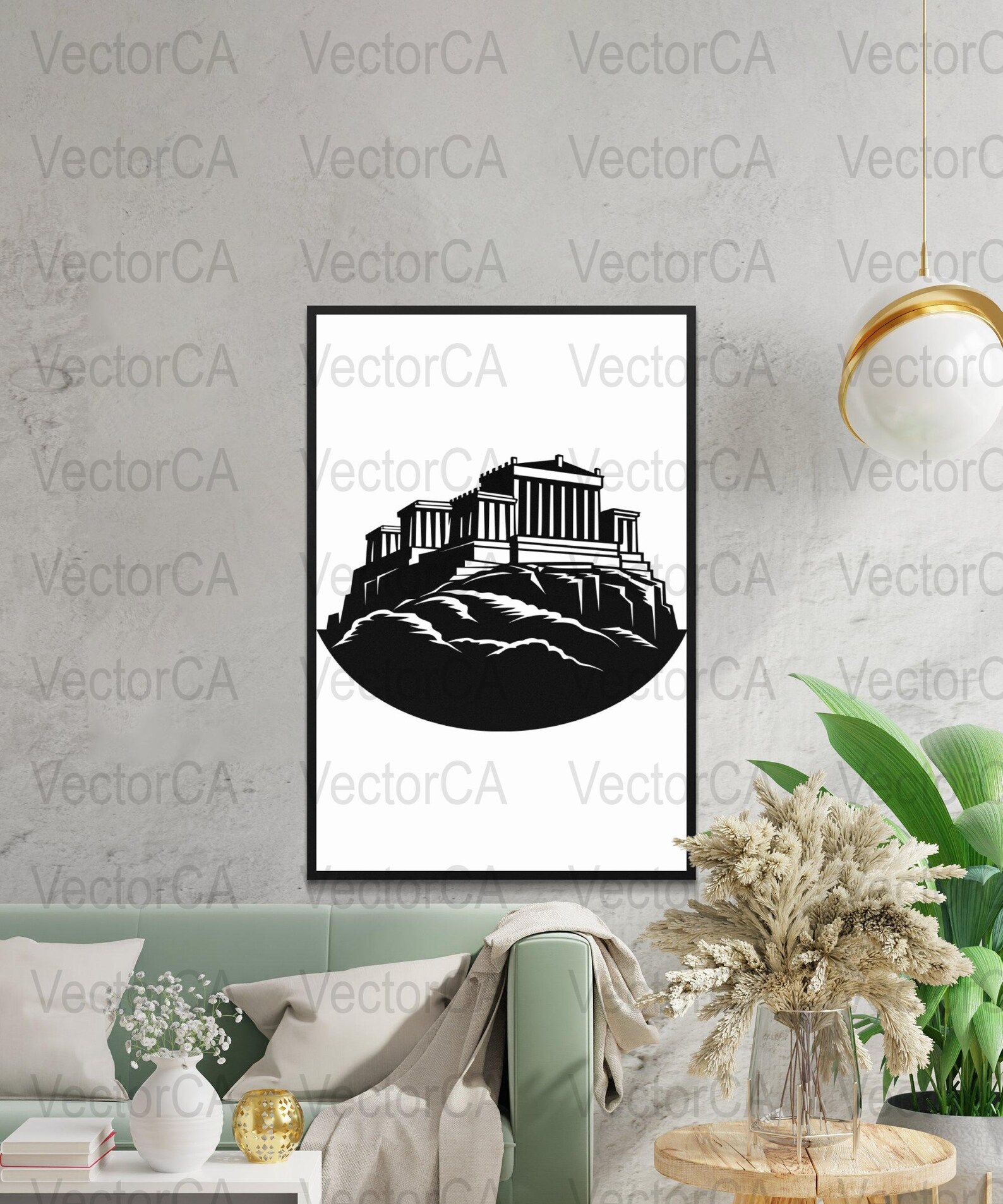 Acropolis of Athens SVG: Greek Architecture Vector Cut File (digital ...