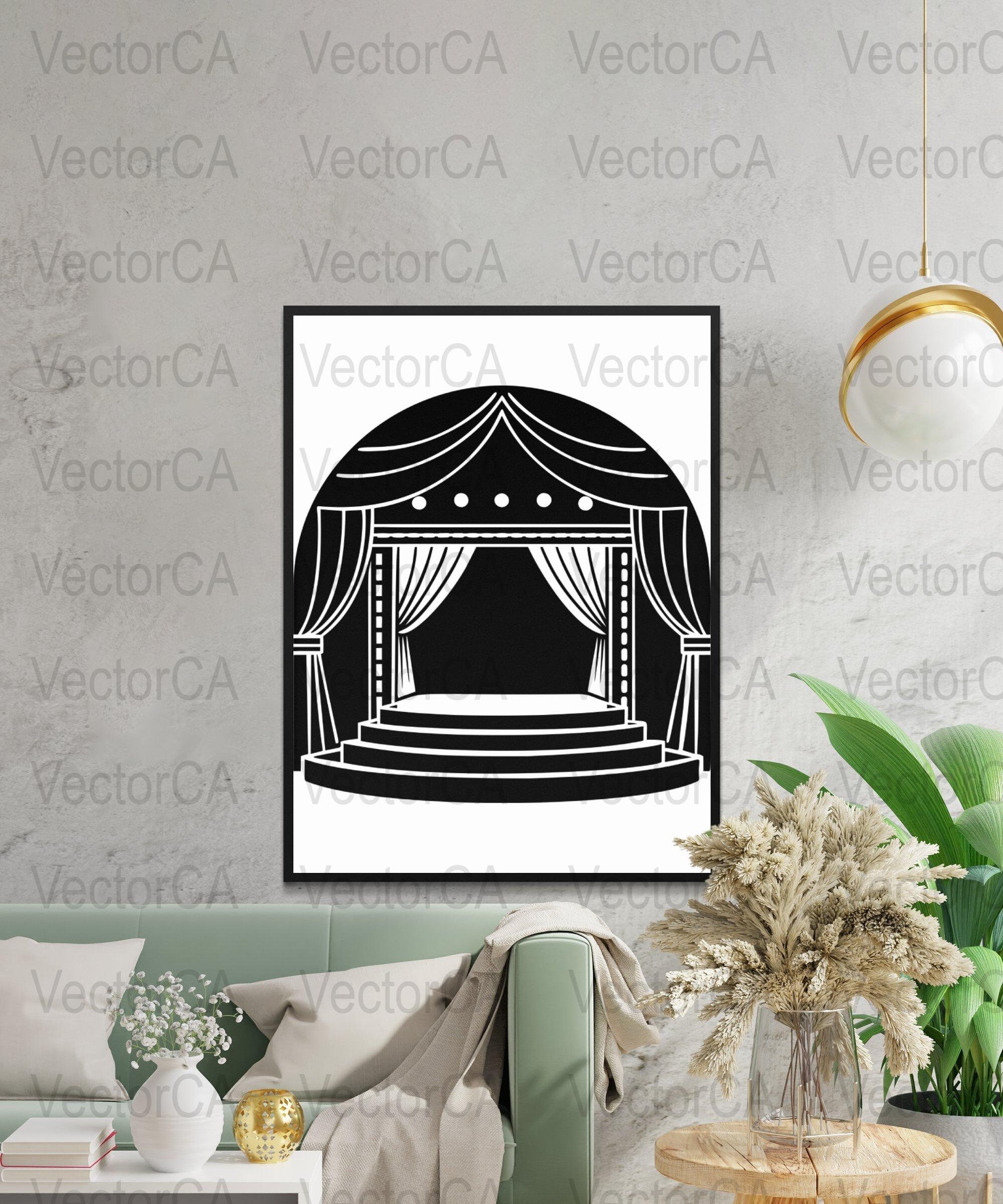 Theatre Stage Clipart, SVG PNG Digital Download, Drama, Performance Art ...