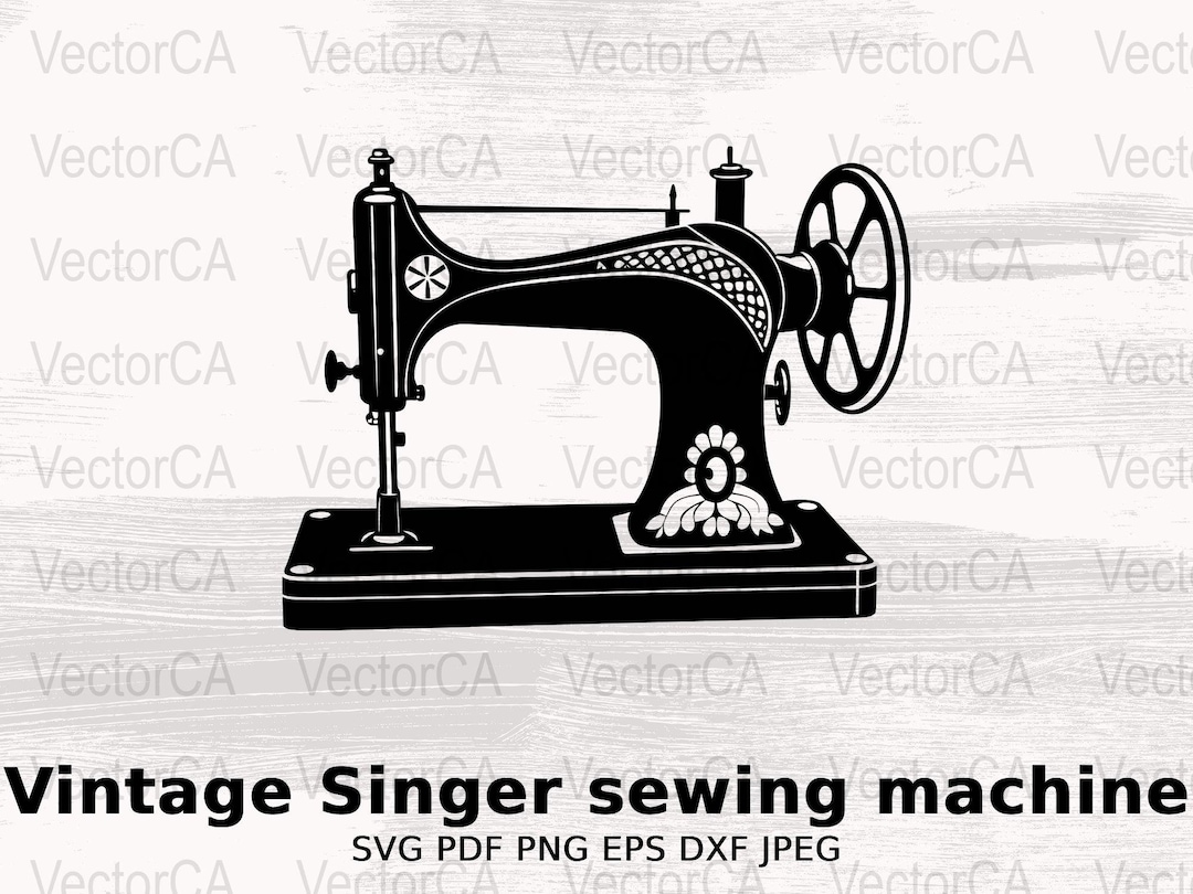Vintage Singer Sewing Machine SVG, Digital Download, Craft Supply ...