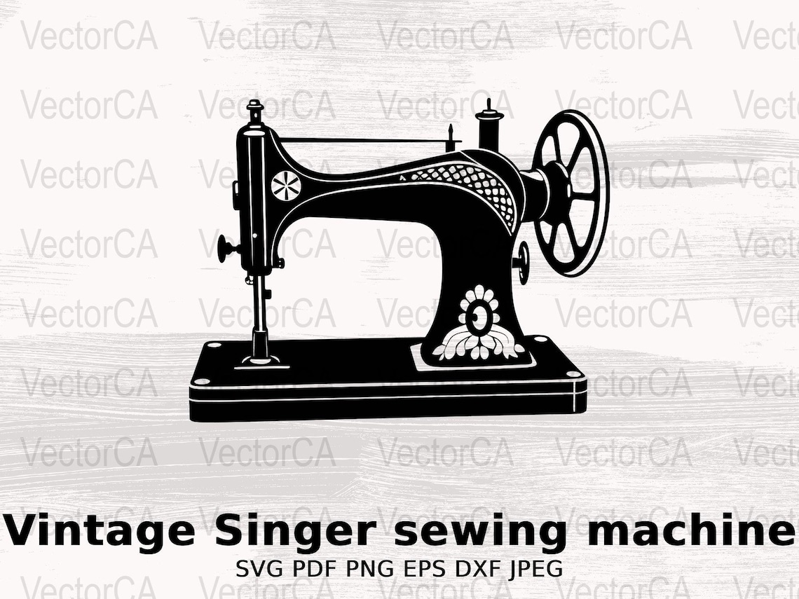 Vintage Singer Sewing Machine SVG, Digital Download, Craft Supply ...