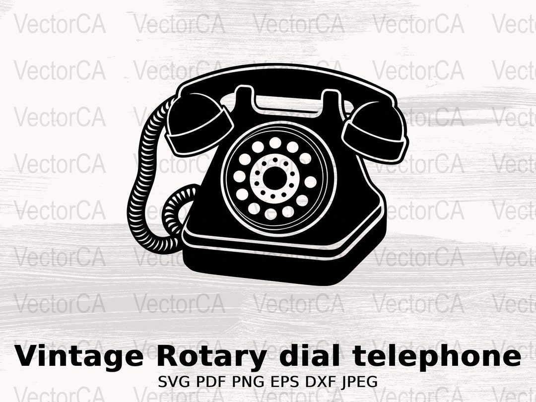 Vintage Rotary Dial Telephone SVG, Digital Download, Retro Phone ...