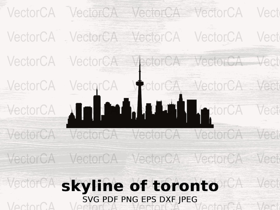Downtown Toronto Skyline SVG PNG Silhouette, Digital Download, Canada ...