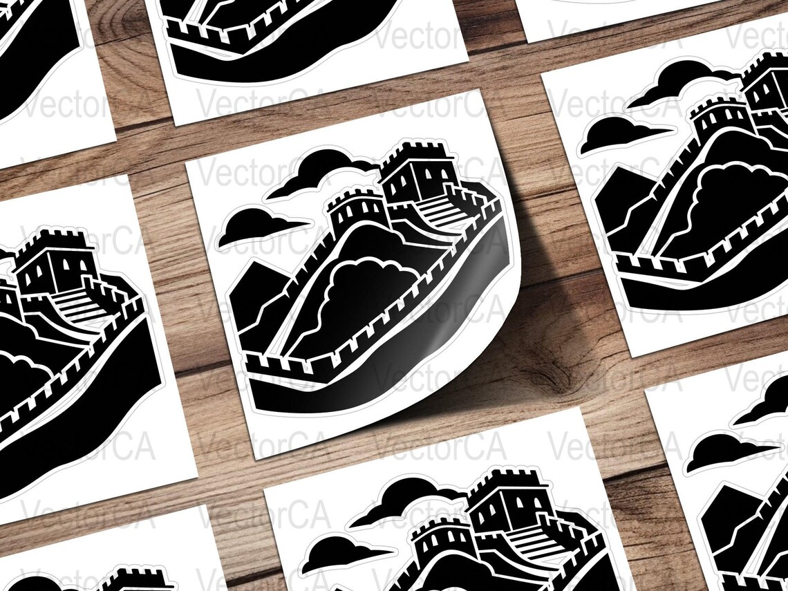 Great Wall of China SVG, Digital Download, Vector Illustration, Chinese ...