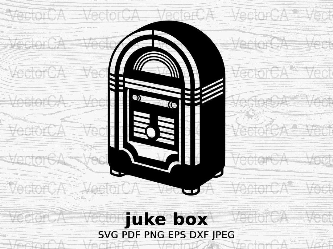 Vintage Jukebox SVG PNG, Retro Music Player Digital Image File, Instant ...