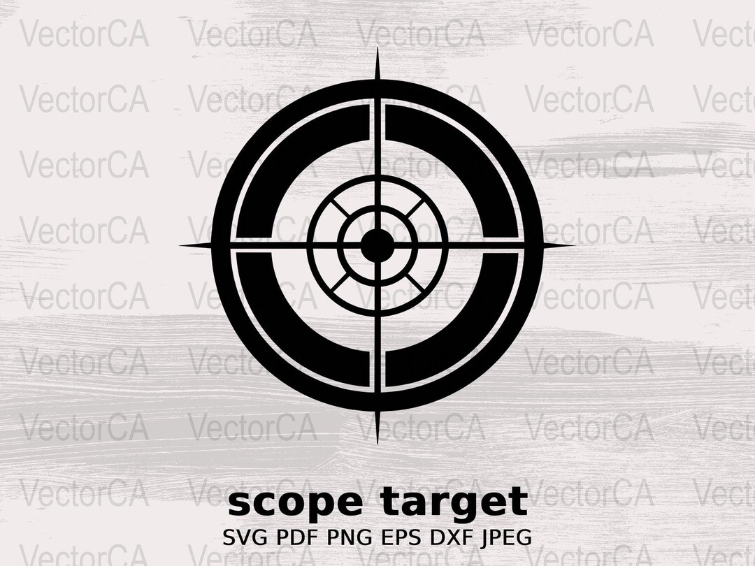 Scope Target SVG, Precision Shooting Vector Cutting File for Cricut ...