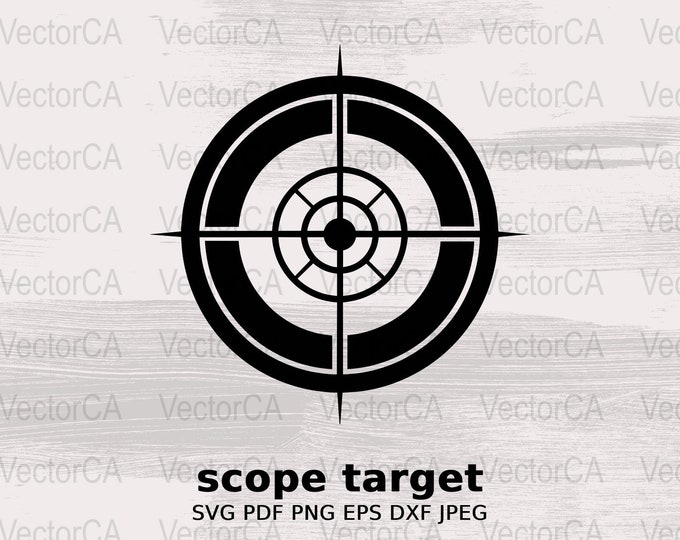 Rifle Scope Svg, Scope Target Cut File, Rifle Sight Svg, Hunter Svg ...