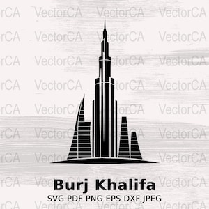 Burj Khalifa SVG Digital Image, Instant Download, Iconic Dubai Svg ...