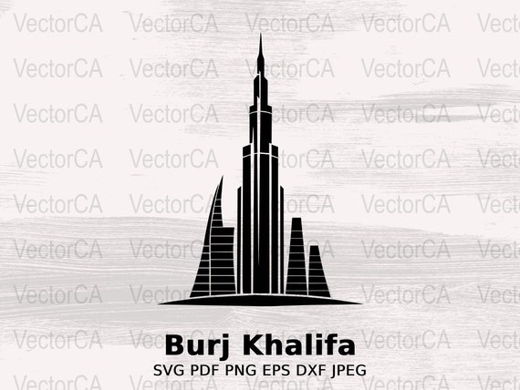 Burj Khalifa Silhouette Burj Khalifa SVG\ Iconic Dubai Svg\ Iconic