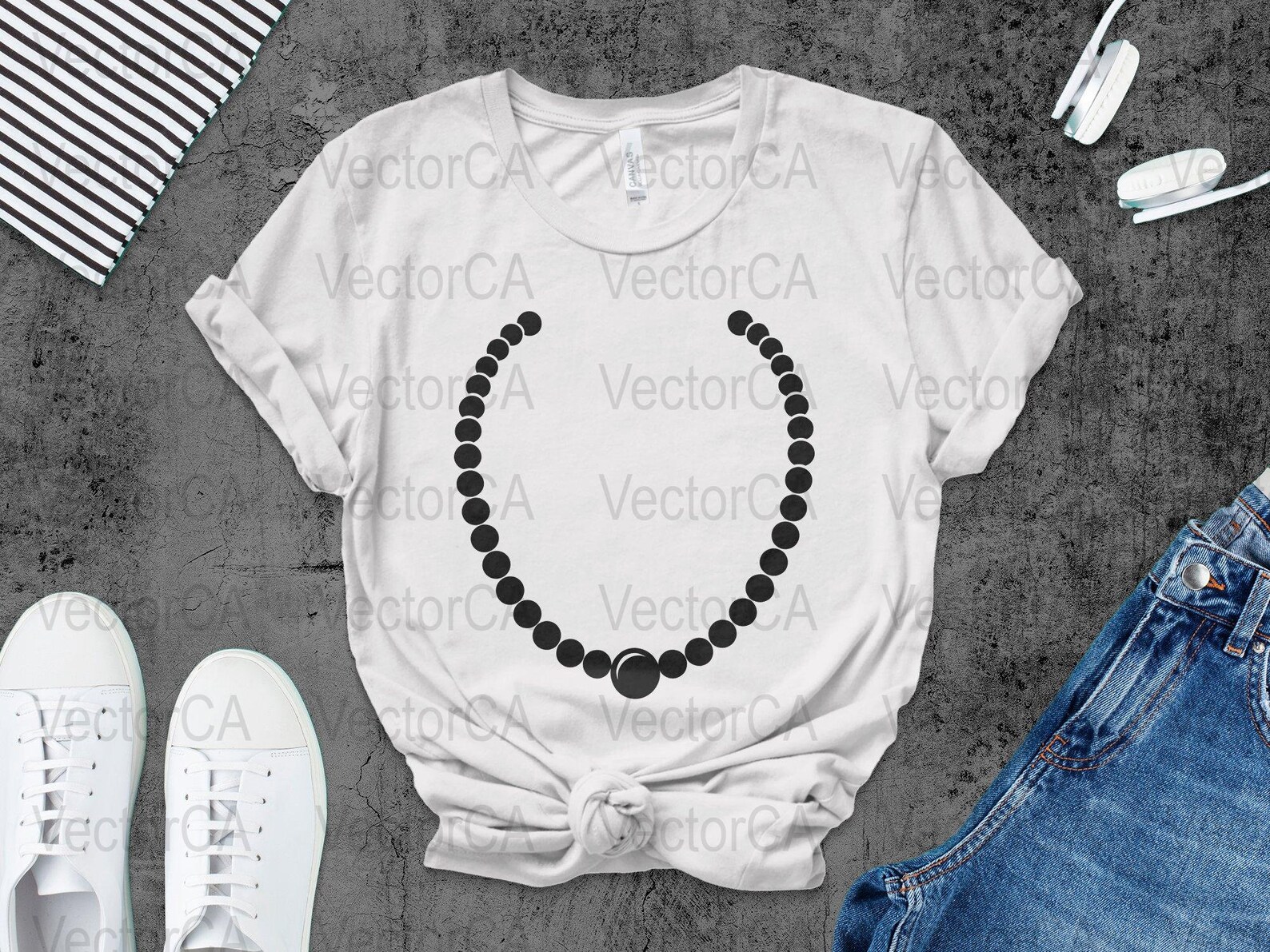 Digital Pearl Necklace SVG, Downloadable Jewelry Design Graphic for ...