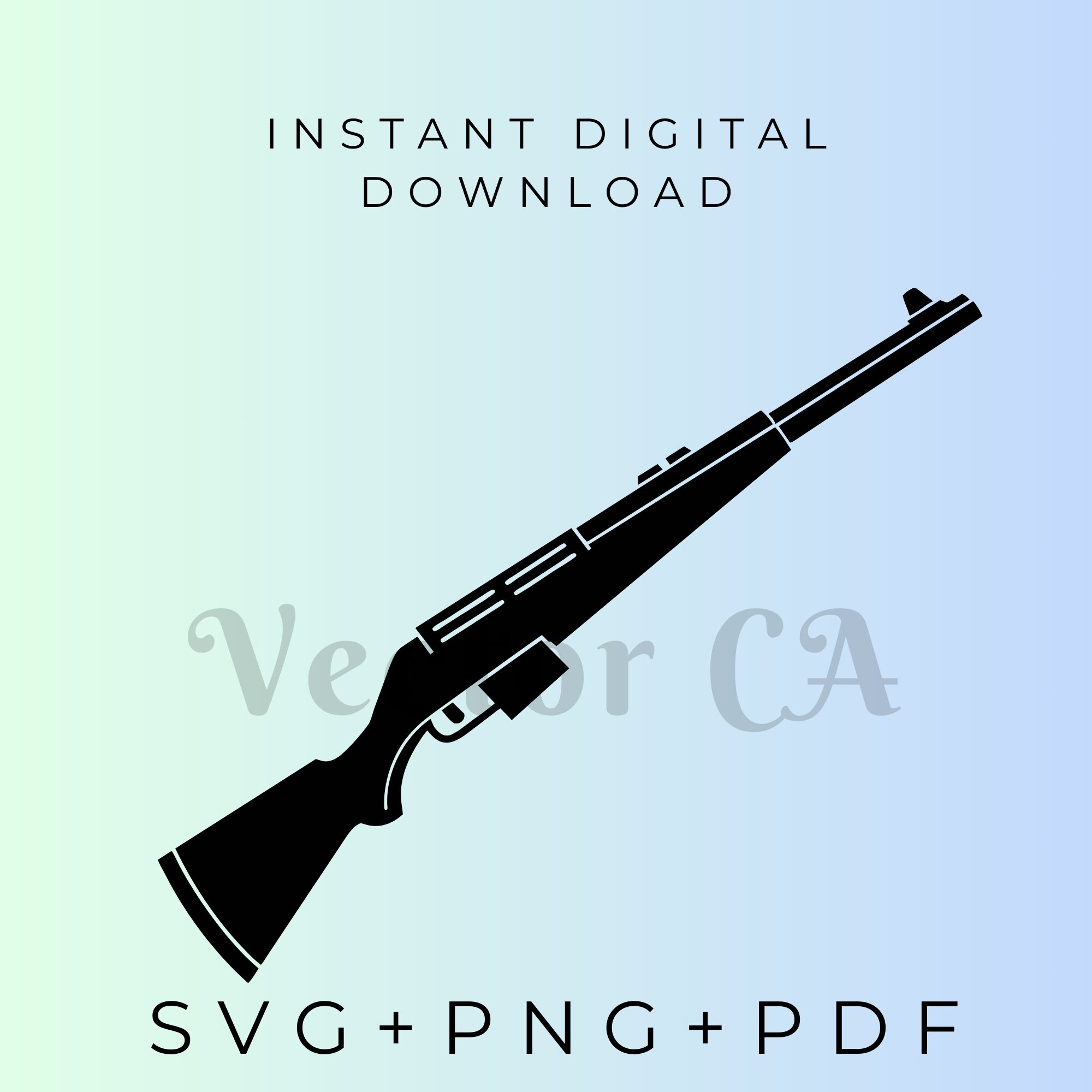 M1 Garand SVG Digital Vector Cutting Files Silhouette Cameo, Scanncut ...