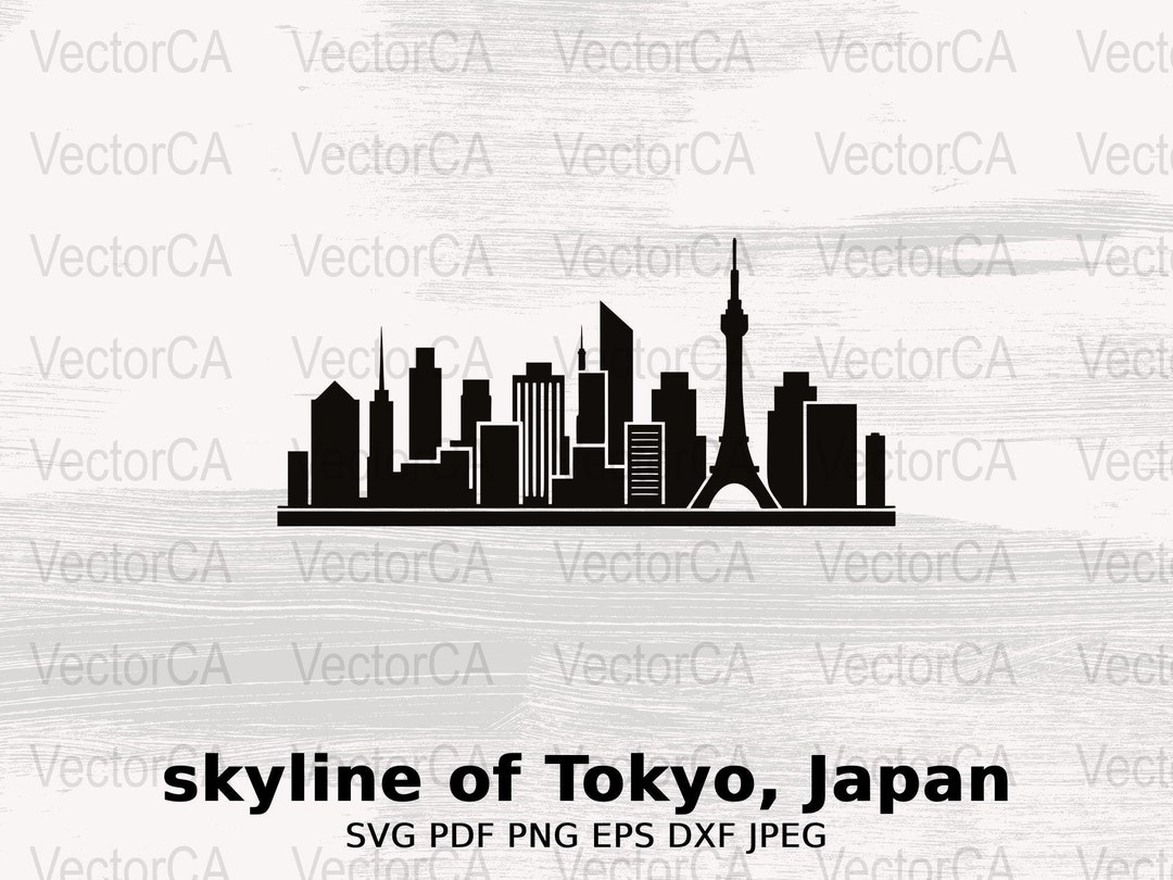 Tokyo Skyline SVG PNG Silhouette,instant Digital Download, Japan ...