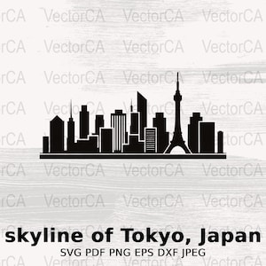 Tokyo Skyline SVG PNG Silhouette,instant Digital Download, Japan ...
