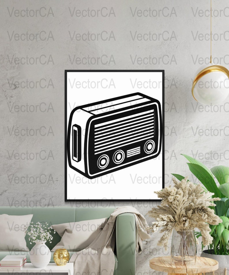 Vintage Radio SVG, Retro Radio Digital Image, Radio Clipart, Antique ...