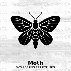 Moth SVG Image for Scanncut, Cricut, Digital Download Art for Crafts ...