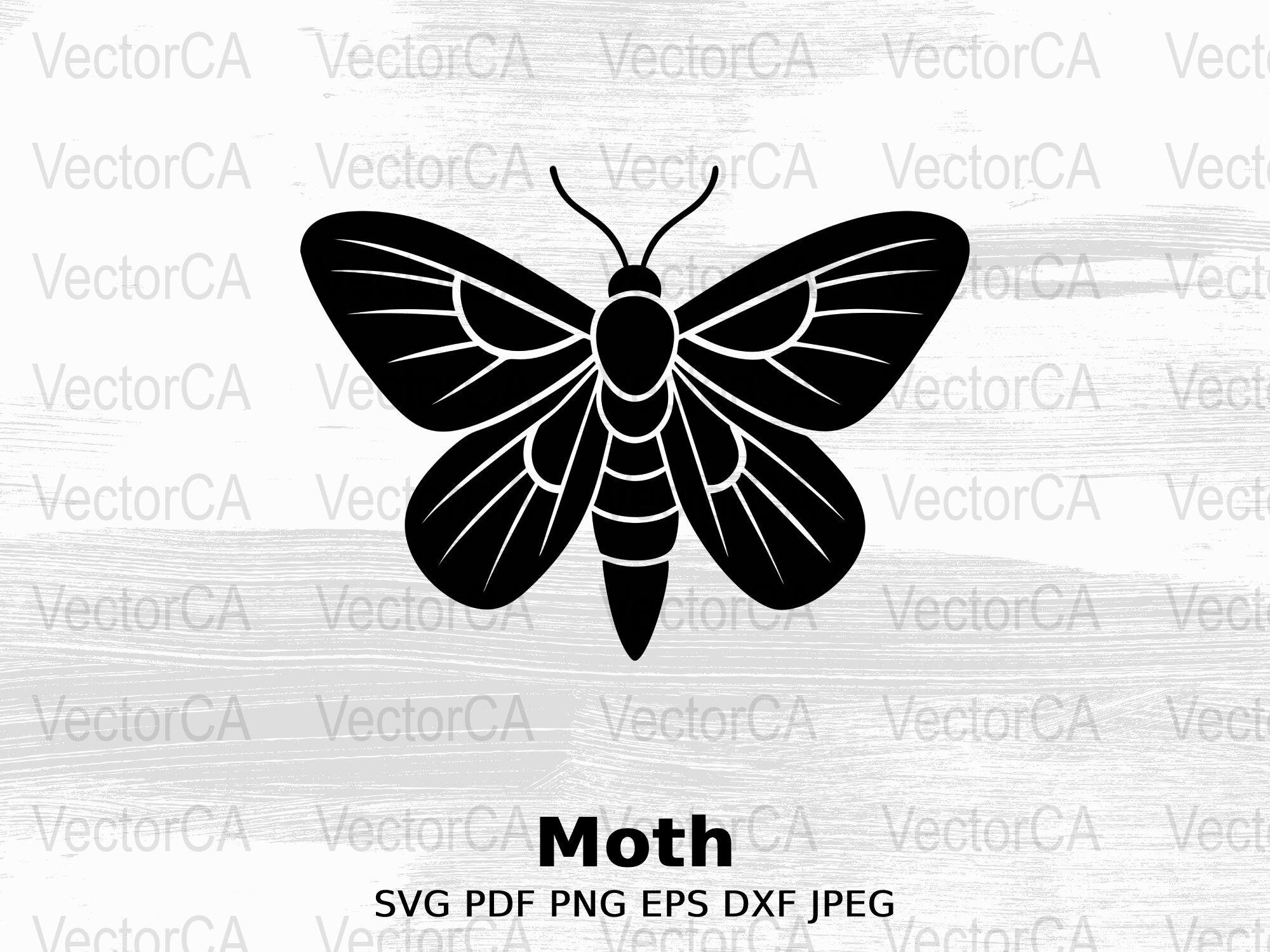 Moth SVG Image for Scanncut, Cricut, Digital Download Art for Crafts ...