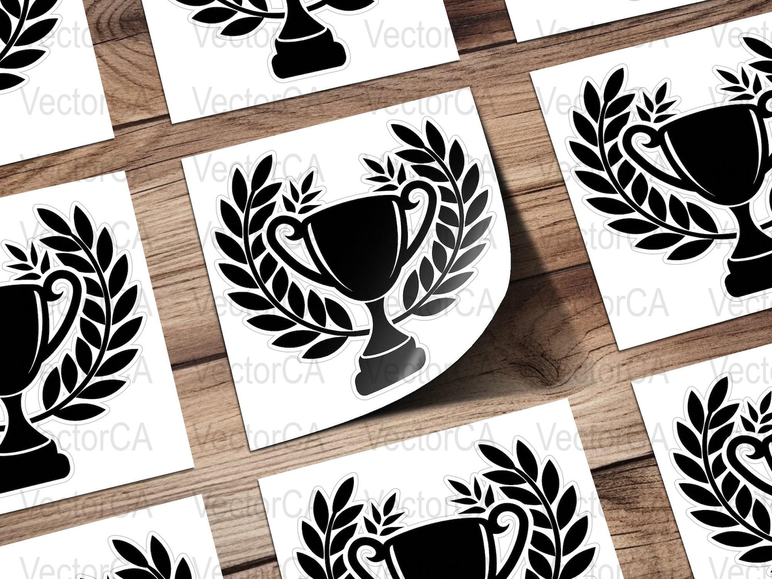 Laurel Trophy SVG PNG Digital Download, Artwork for Commercial Use ...