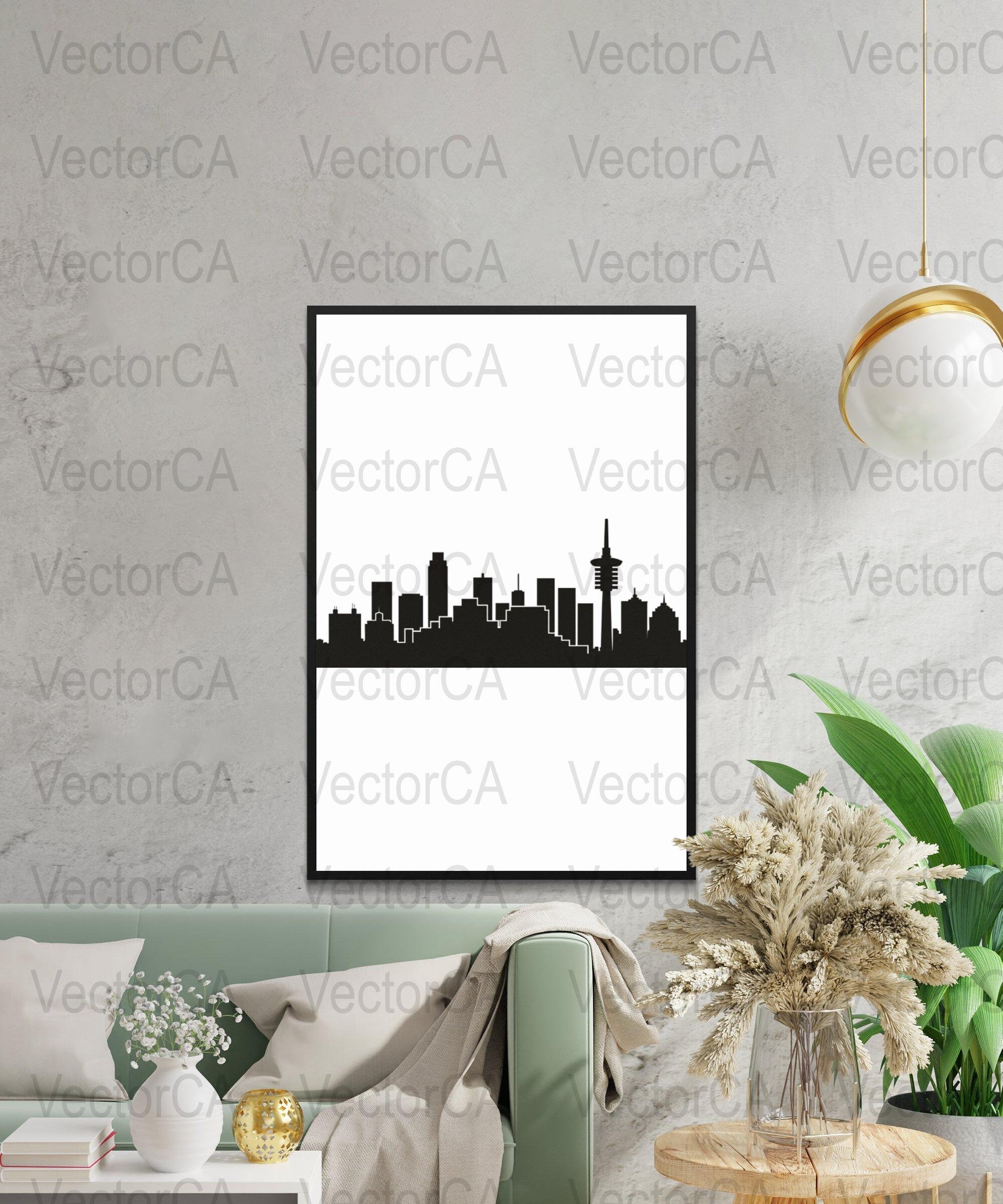 Seoul Skyline SVG, Digital Download, South Korea Cityscape Vector Image ...