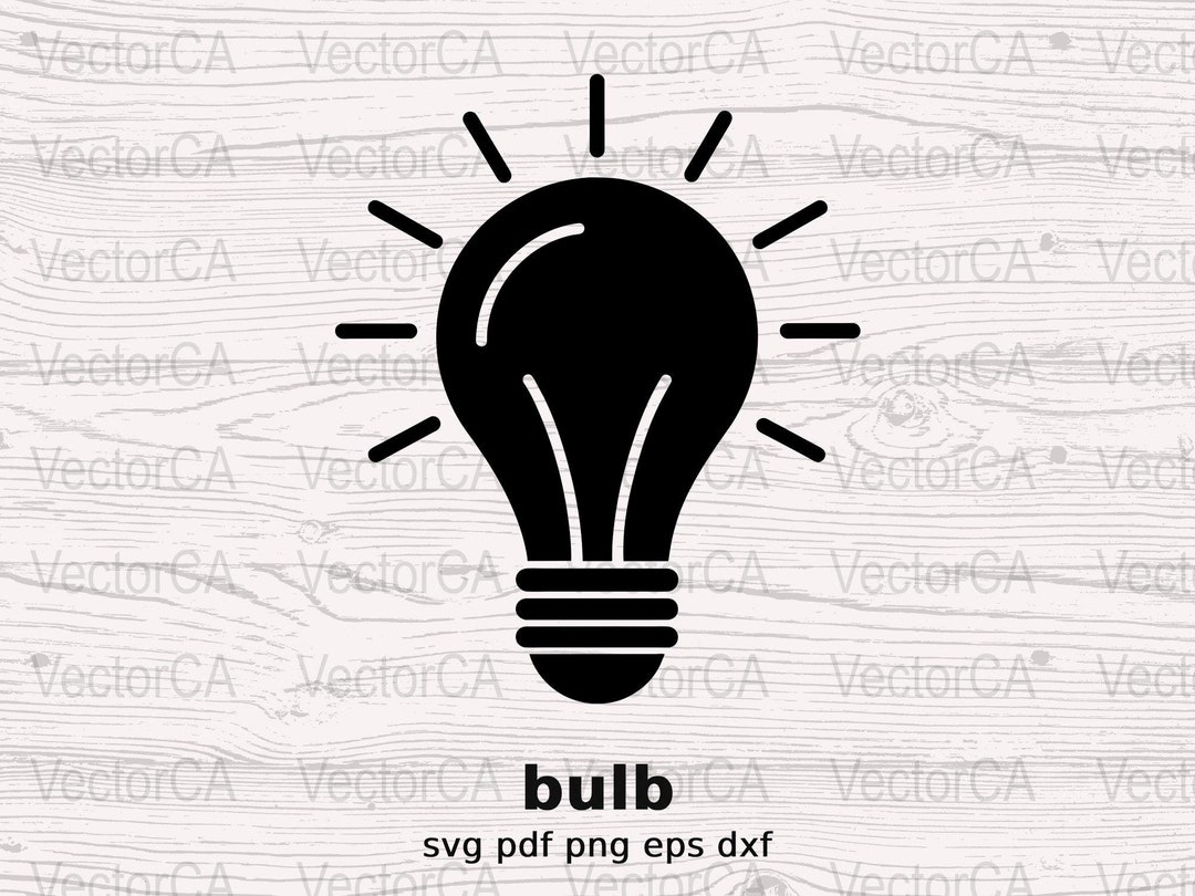 Bulb SVG, Bulb PNG, Bulb Digital Image for Cricut instant Download ...