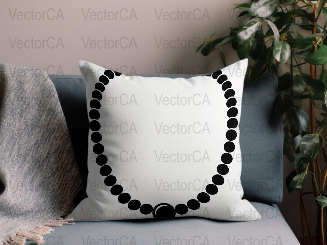Digital Pearl Necklace SVG, Downloadable Jewelry Design Graphic for ...