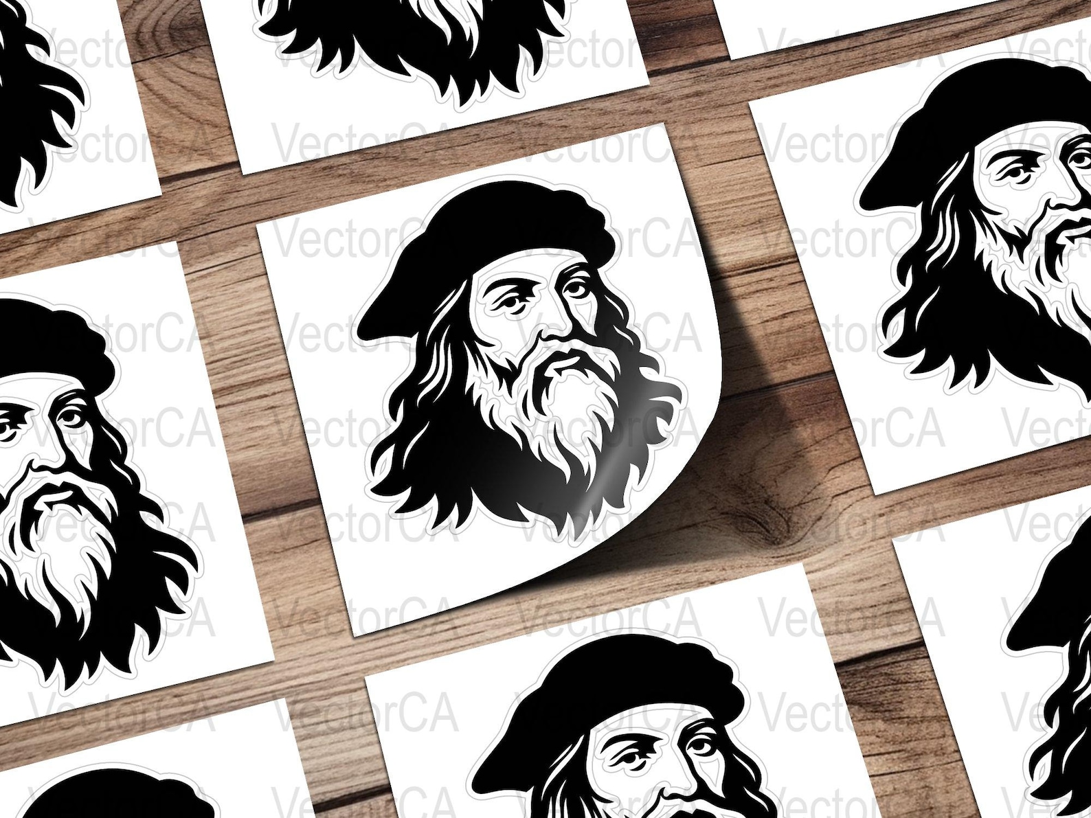 Leonardo da Vinci SVG Skizze, digitales Bild, kommerzielle Nutzung ...
