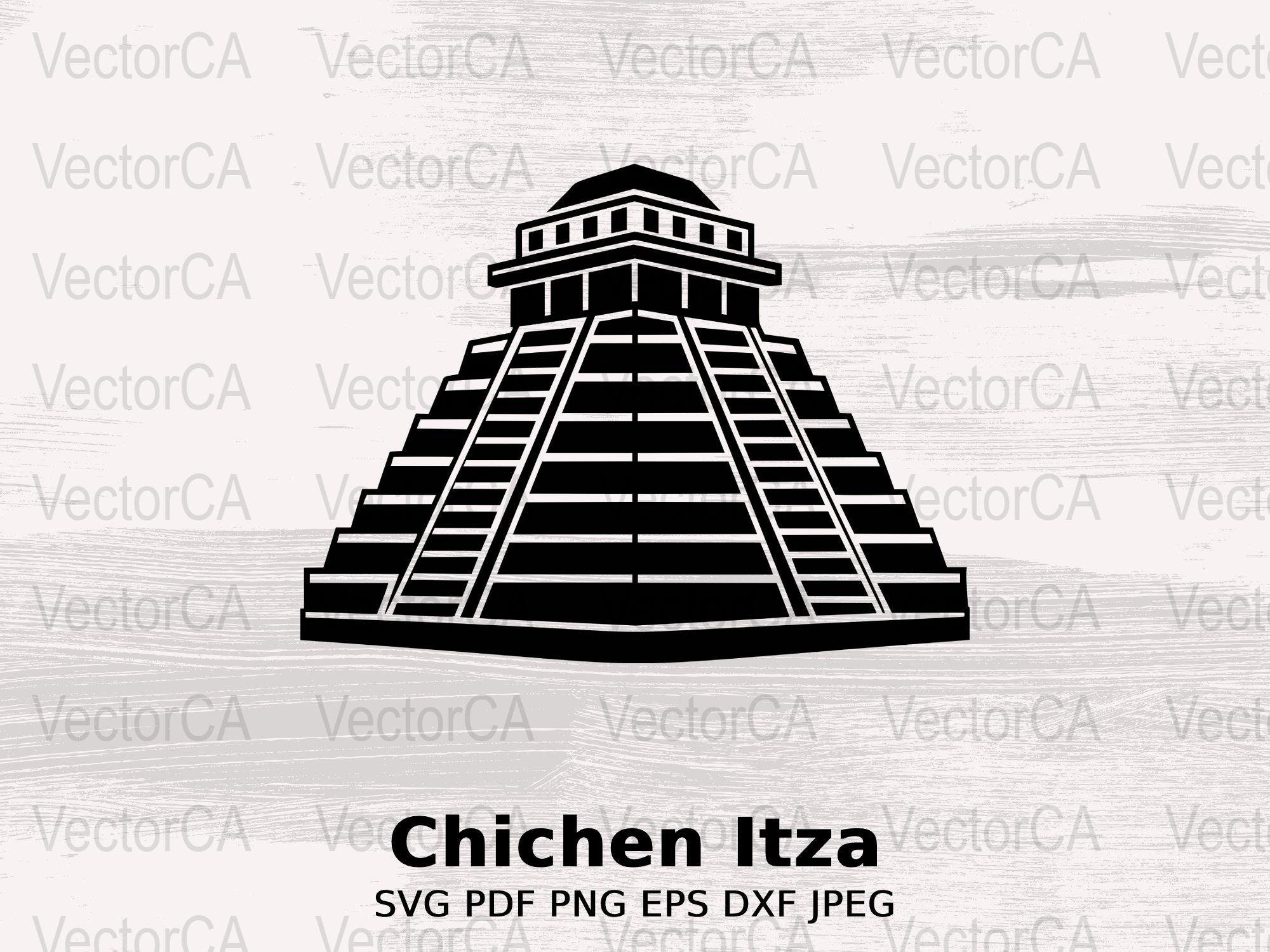 Chichen Itza SVG Digital Download, Mexican Pyramid, Printable Mayan ...