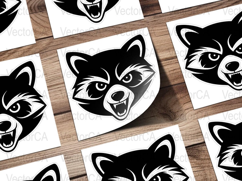 Angry Raccoon Face SVG PNG Digital Image Instant Download, Clipart for ...