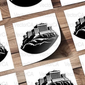 Acropolis of Athens SVG: Greek Architecture Vector Cut File (digital ...