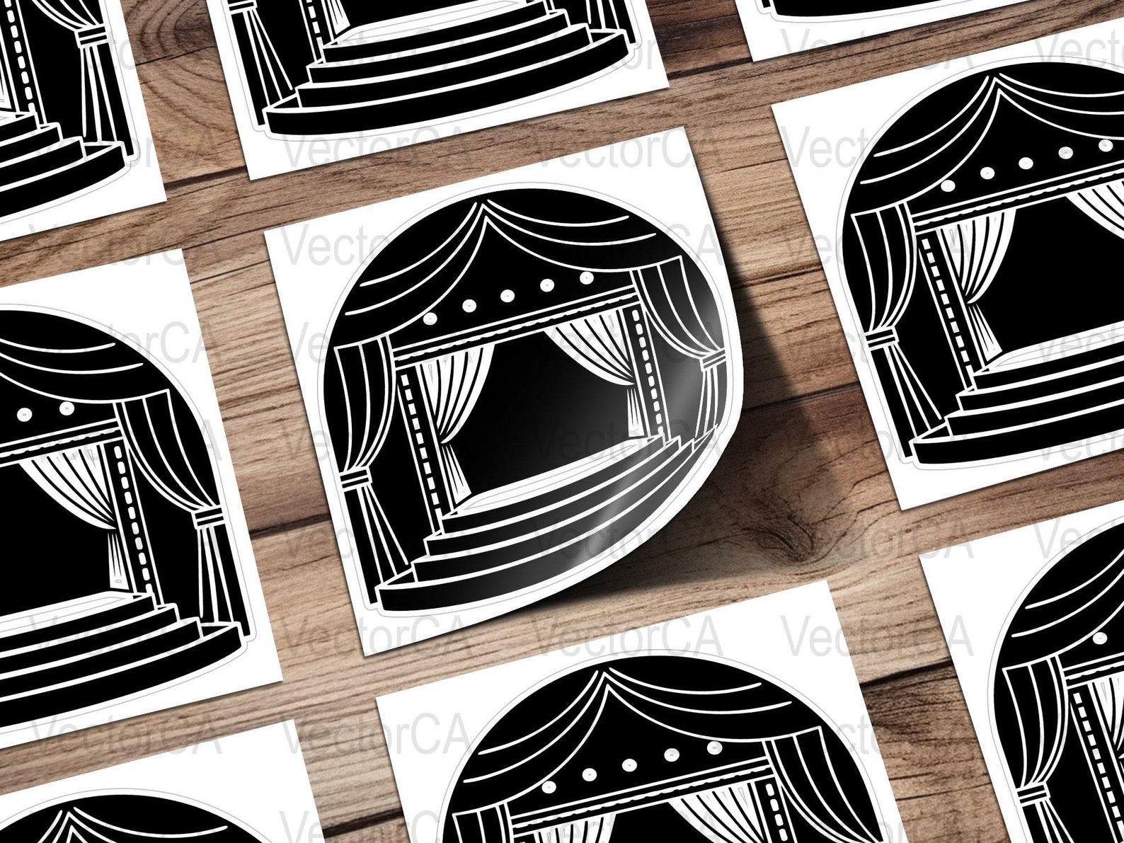 Theatre Stage Clipart, SVG PNG Digital Download, Drama, Performance Art ...