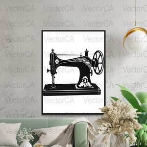 Vintage Singer Sewing Machine SVG, Digital Download, Craft Supply ...