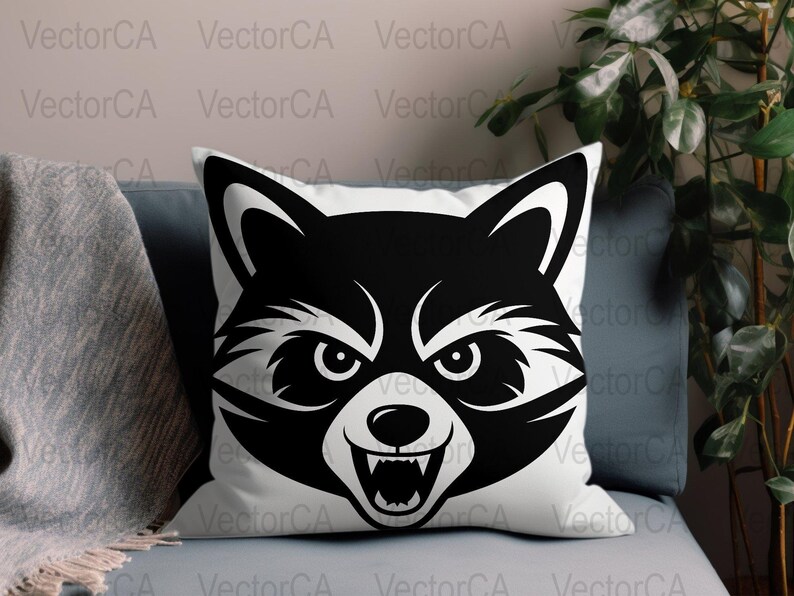 Angry Raccoon Face SVG PNG Digital Image Instant Download, Clipart for ...