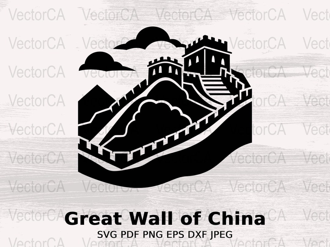 Great Wall of China SVG, Digital Download, Vector Illustration, Chinese ...