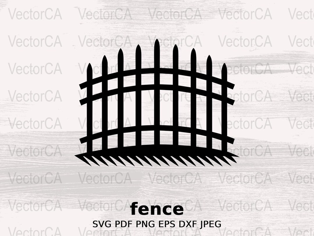 Digital Fence SVG File, Instant Download for Commercial Use, DIY Wall ...