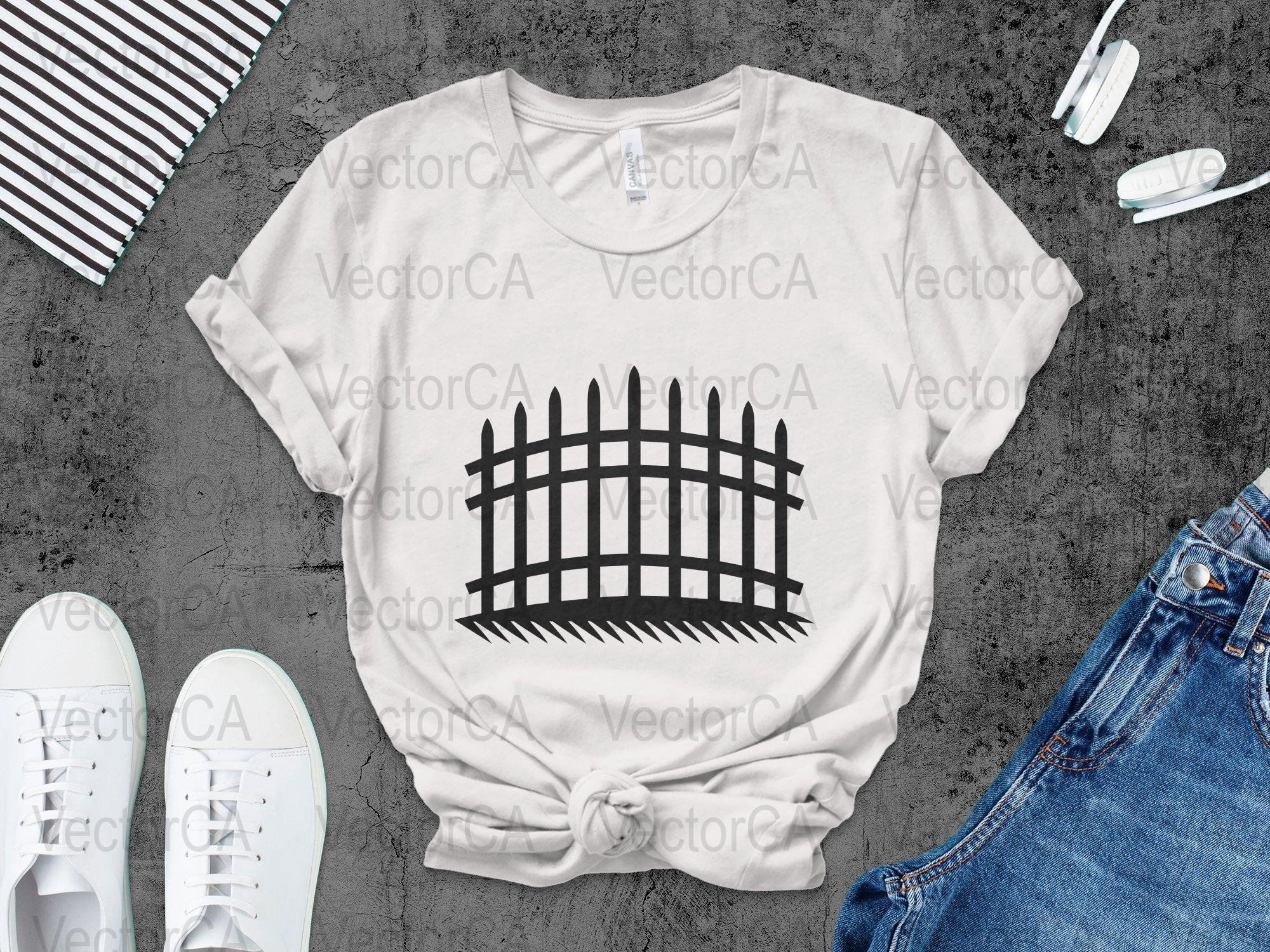 Digital Fence SVG File, Instant Download for Commercial Use, DIY Wall ...