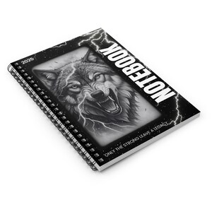 Wolf Notebook With Quotes on It Wolf Stationary Spiral Journal College ...