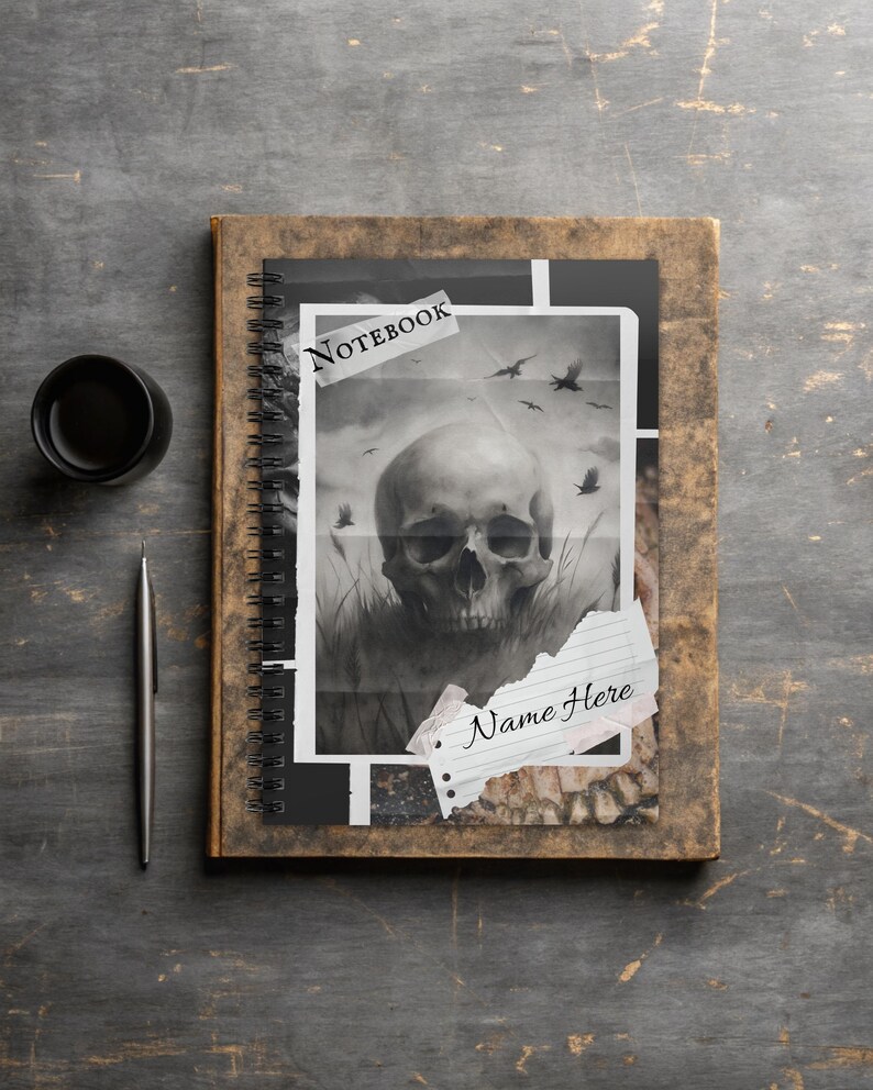 Gothic Skull Notebook: Dark Academia Journal for Horror Lovers - Etsy
