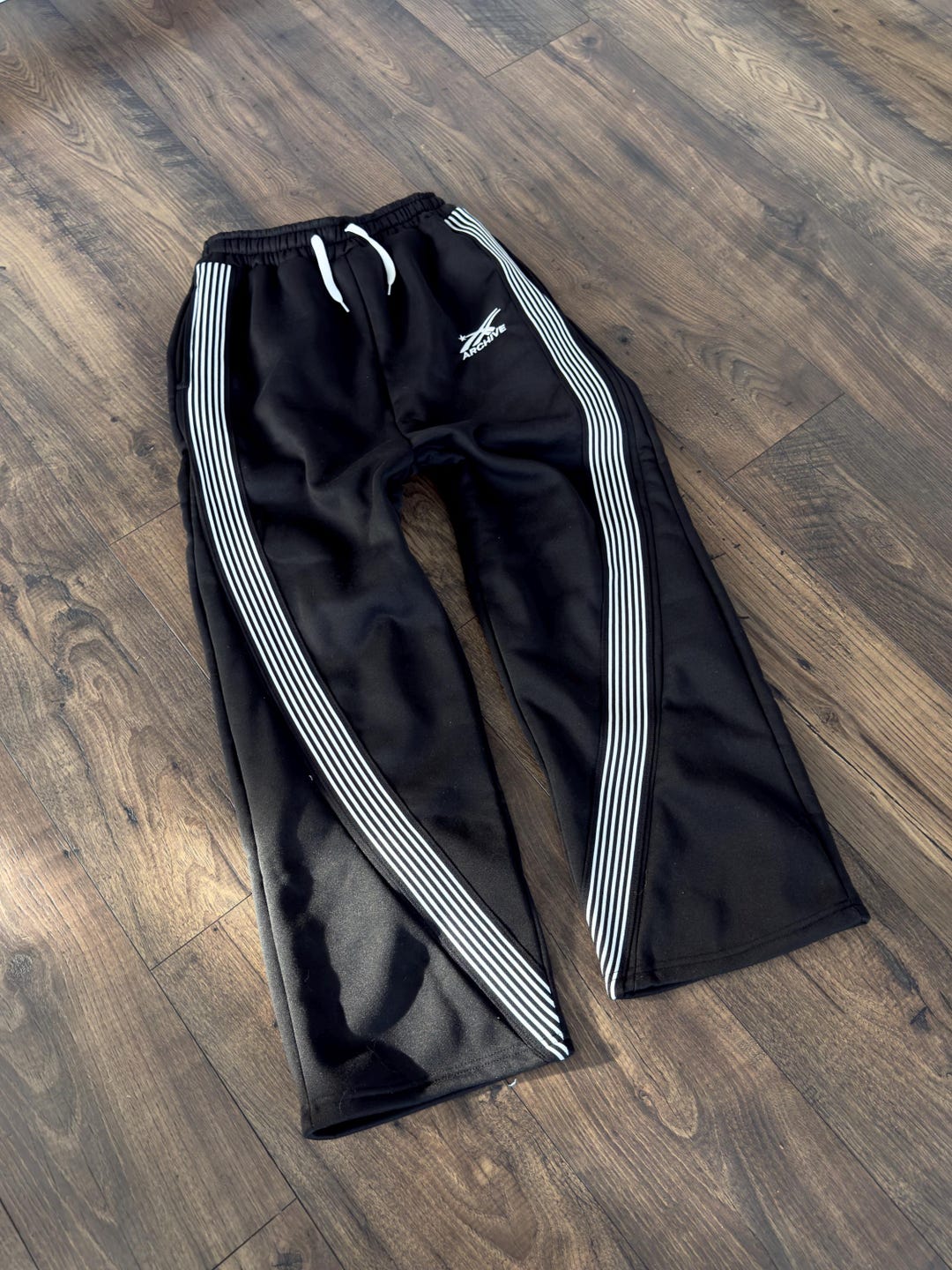 Y2k Baggy Sweat Pants, Wide Leg Striped Sweats, Amazing Straight Fit ...