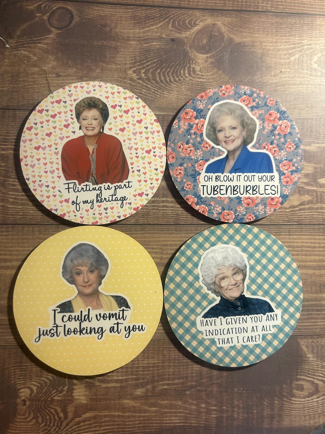 The Golden Girls Set of 4 Coasters - Etsy