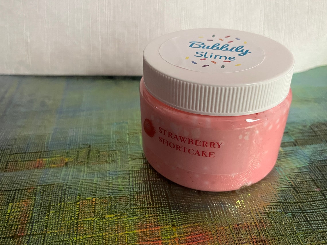 Strawberry Shortcake Slime - Etsy