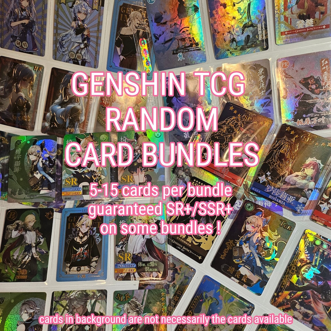 Genshin TCG 5-15 Random Card Bundles [bundle Options With SR+ & SSR+ ...