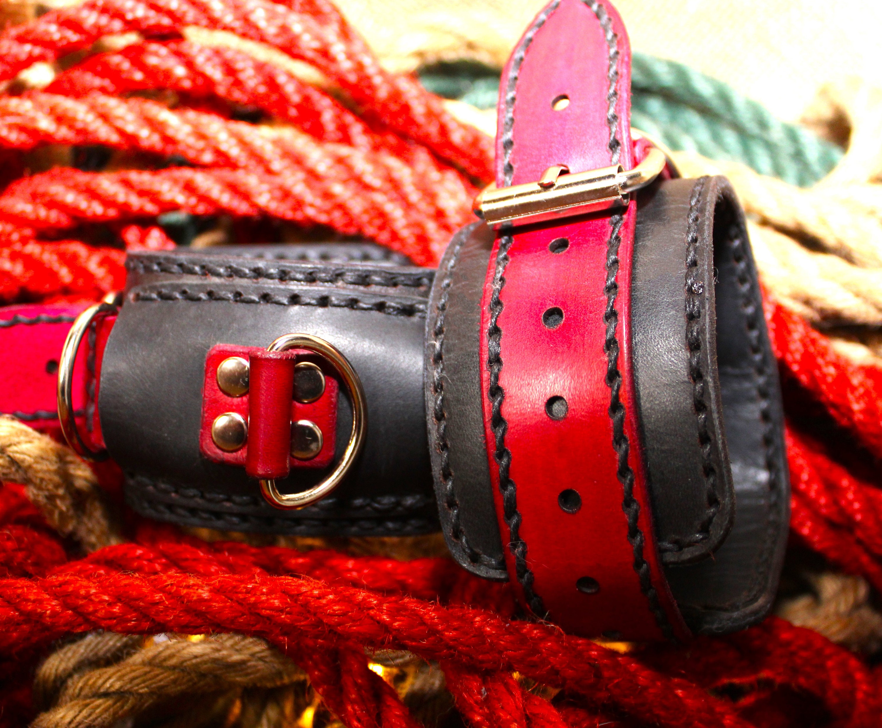 Handmade Full Grain Leather Handcuffs, BDSM and Bondage Restraints ...