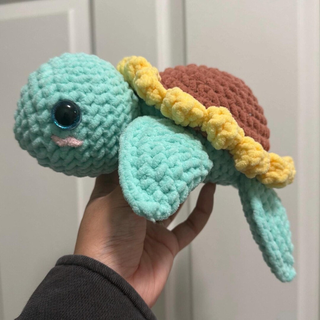 Lily the Lilac Sparkle Crochet Macaron Turtle - Etsy