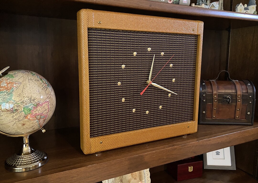Vintage Tweed Amplifier Wall Clock - Etsy